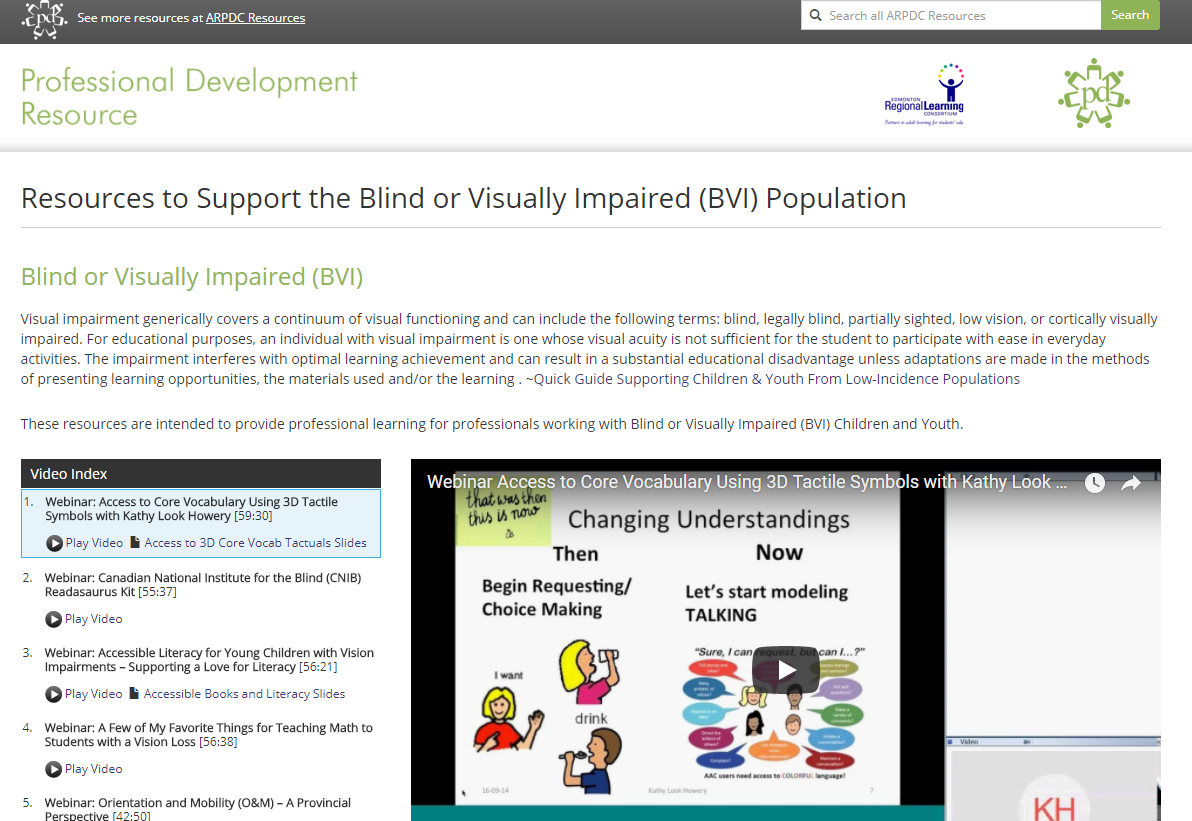 Resources to Support the Blind or Visually Impaired BVI Population ... Resources to Support the Blind or Visually Impaired BVI Population ...